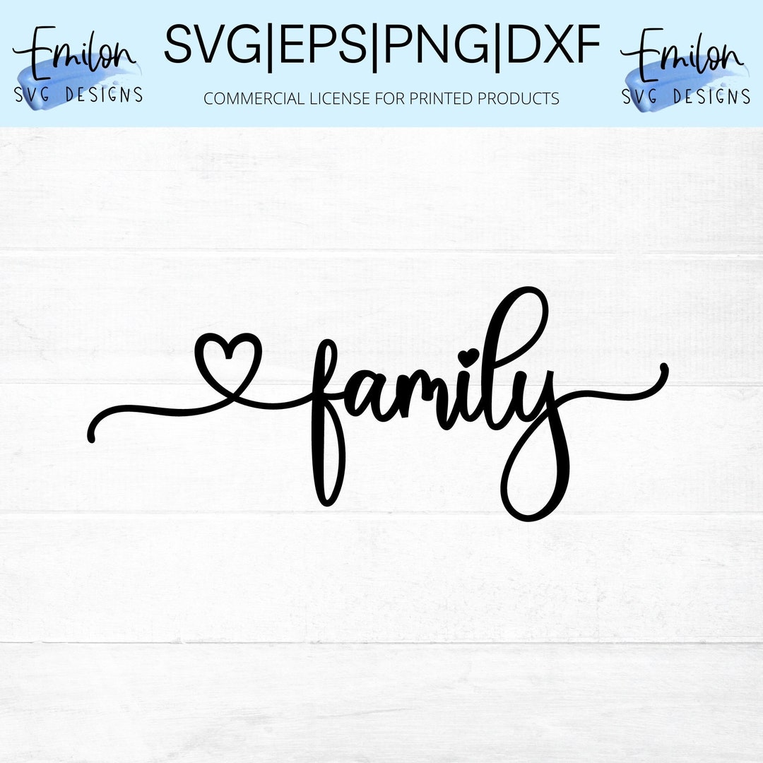 Heart Family SVG Cut File for Cricut and Silhouette With Heart Detail ...