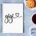 Gigi SVG Cut File for Cricut and Silhouette With Heart Detail - Etsy UK