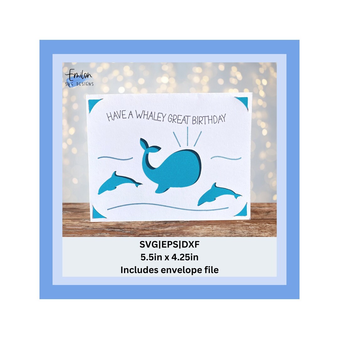 Have a Whaley Great Birthday Insert Card SVG | Joy Compatible Insert ...