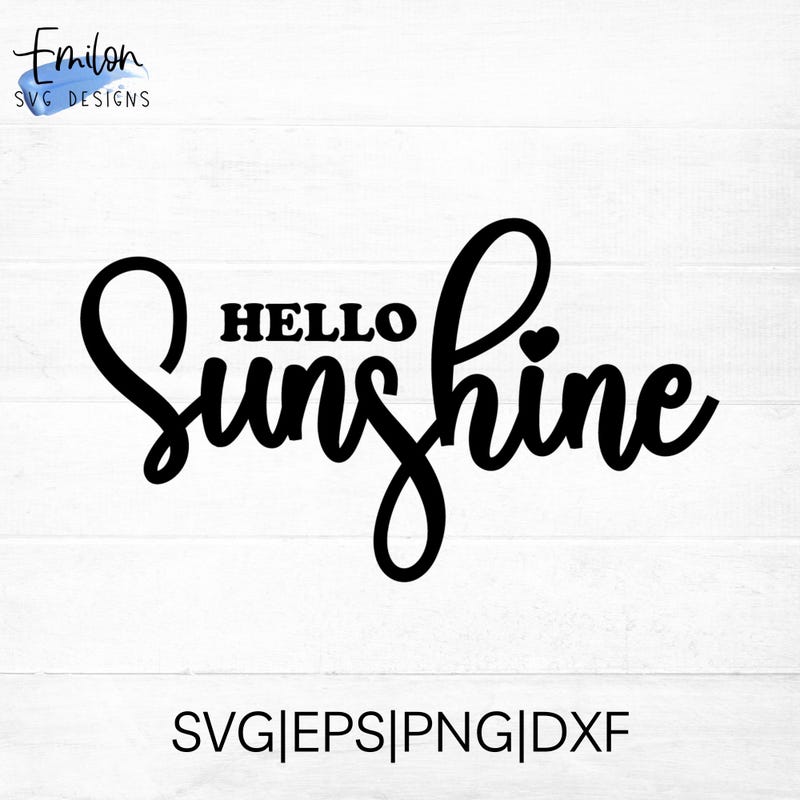 Hello Sunshine Svg - Etsy