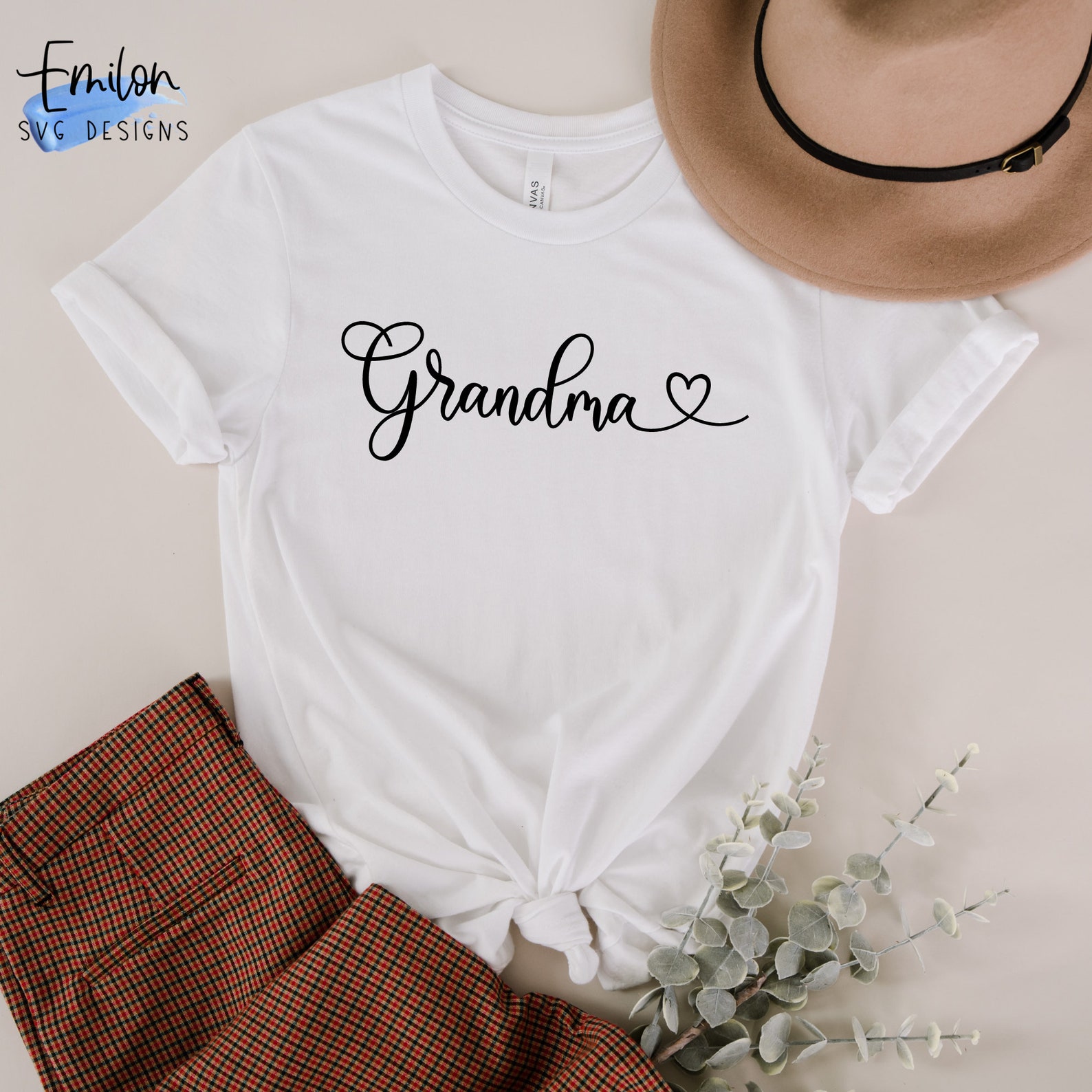 Grandma SVG Cut File for Cricut and Silhouette With Heart Detail, PNG ...