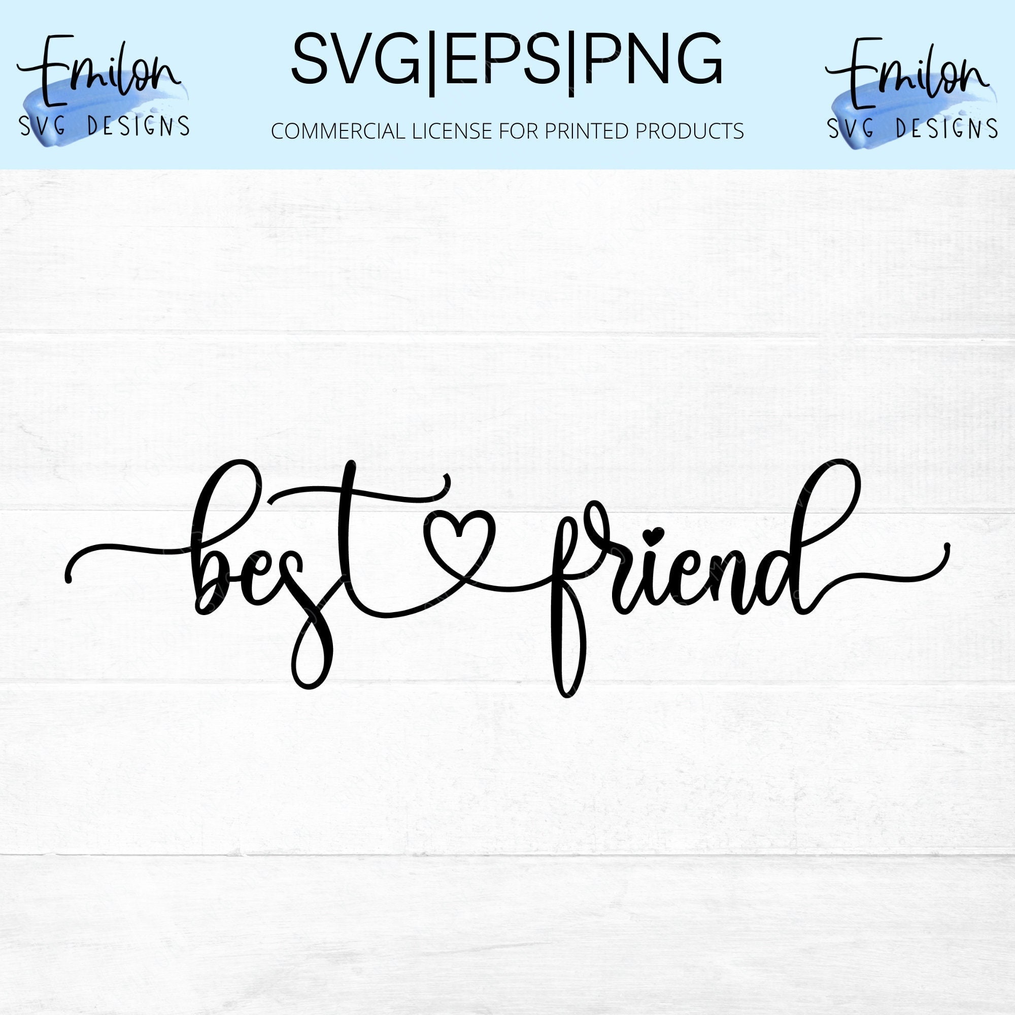 Best Friend SVG Cut File for Cricut and Silhouette With Heart | Etsy