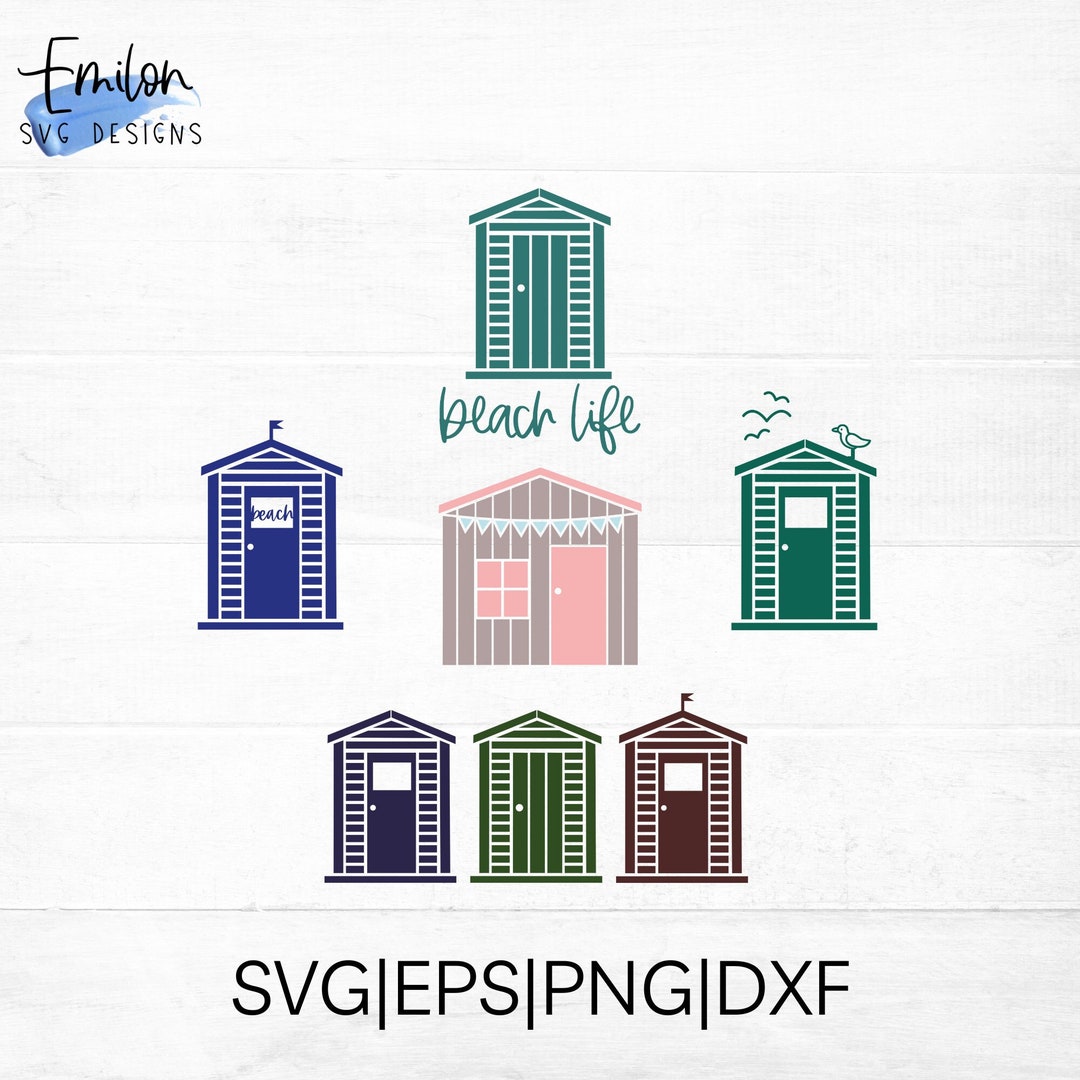 Beach Hut SVG Bundle Cut Files for Cricut and Silhouette - Beach Svg ...