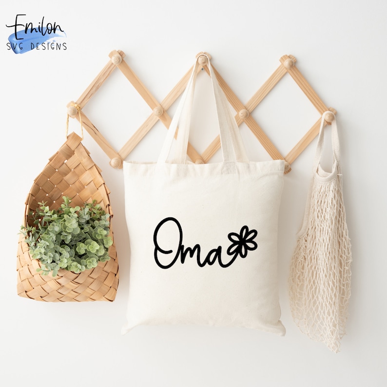 Oma SVG Cut File for Cricut and Silhouette With Flower Detail, PNG, EPS ...