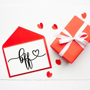 BFF SVG Cut File for Cricut and Silhouette With Heart Detail | Friend ...