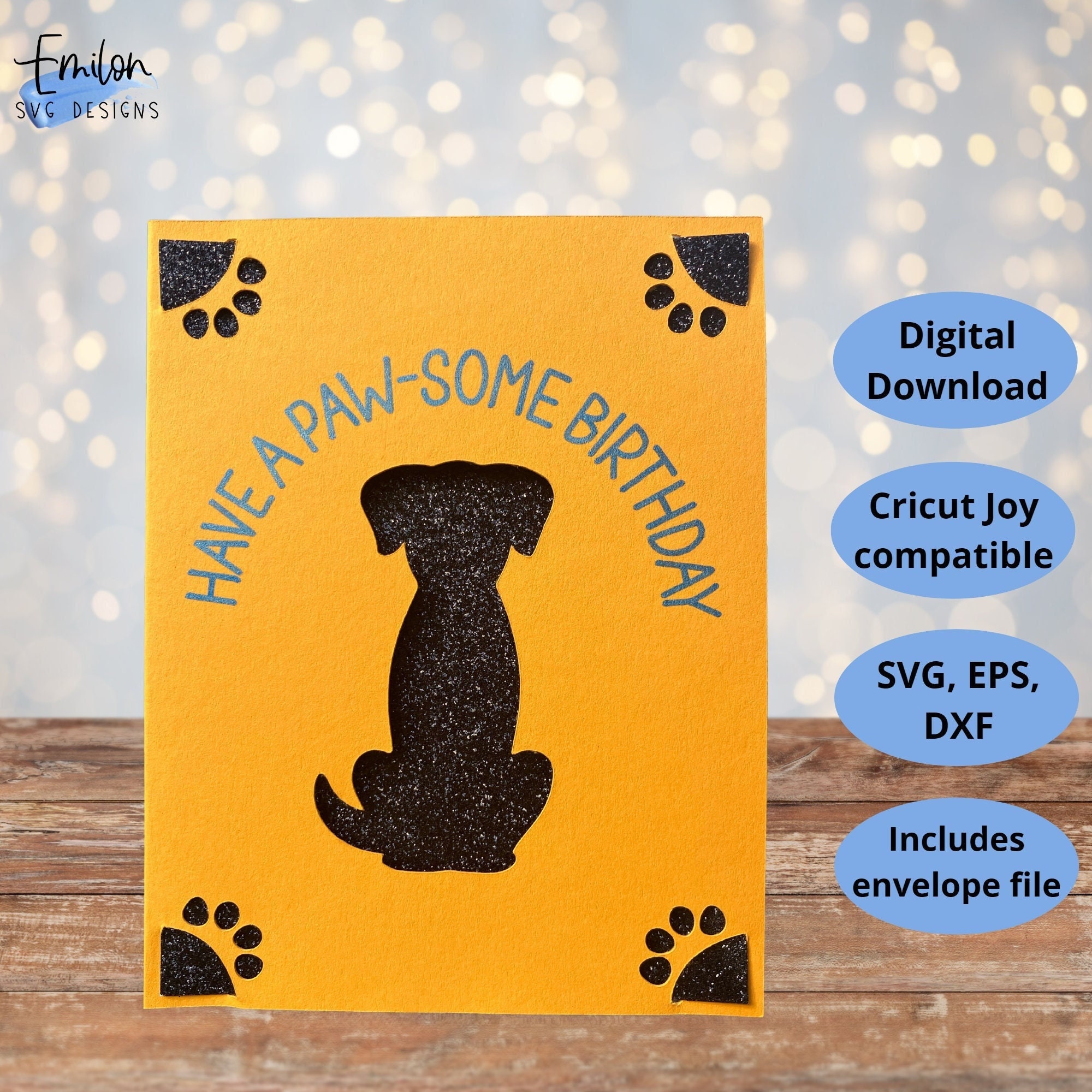Have a Paw-some Birthday Insert Card SVG Joy Compatible - Etsy Canada