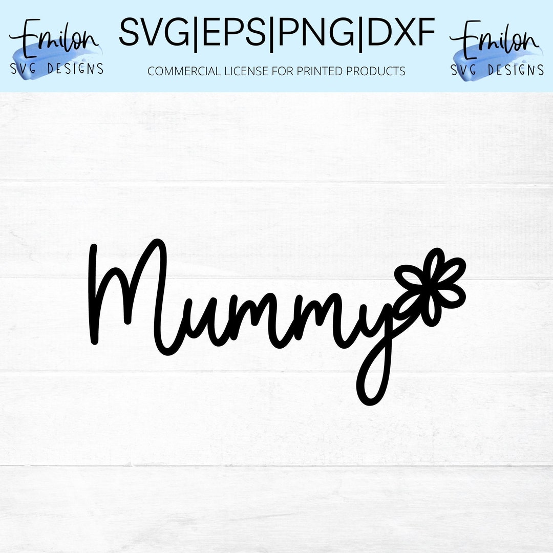 Mummy SVG Cut File for Cricut and Silhouette With Flower - Etsy