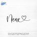 Nene SVG Cut File for Cricut and Silhouette With Heart Detail, PNG, EPS ...