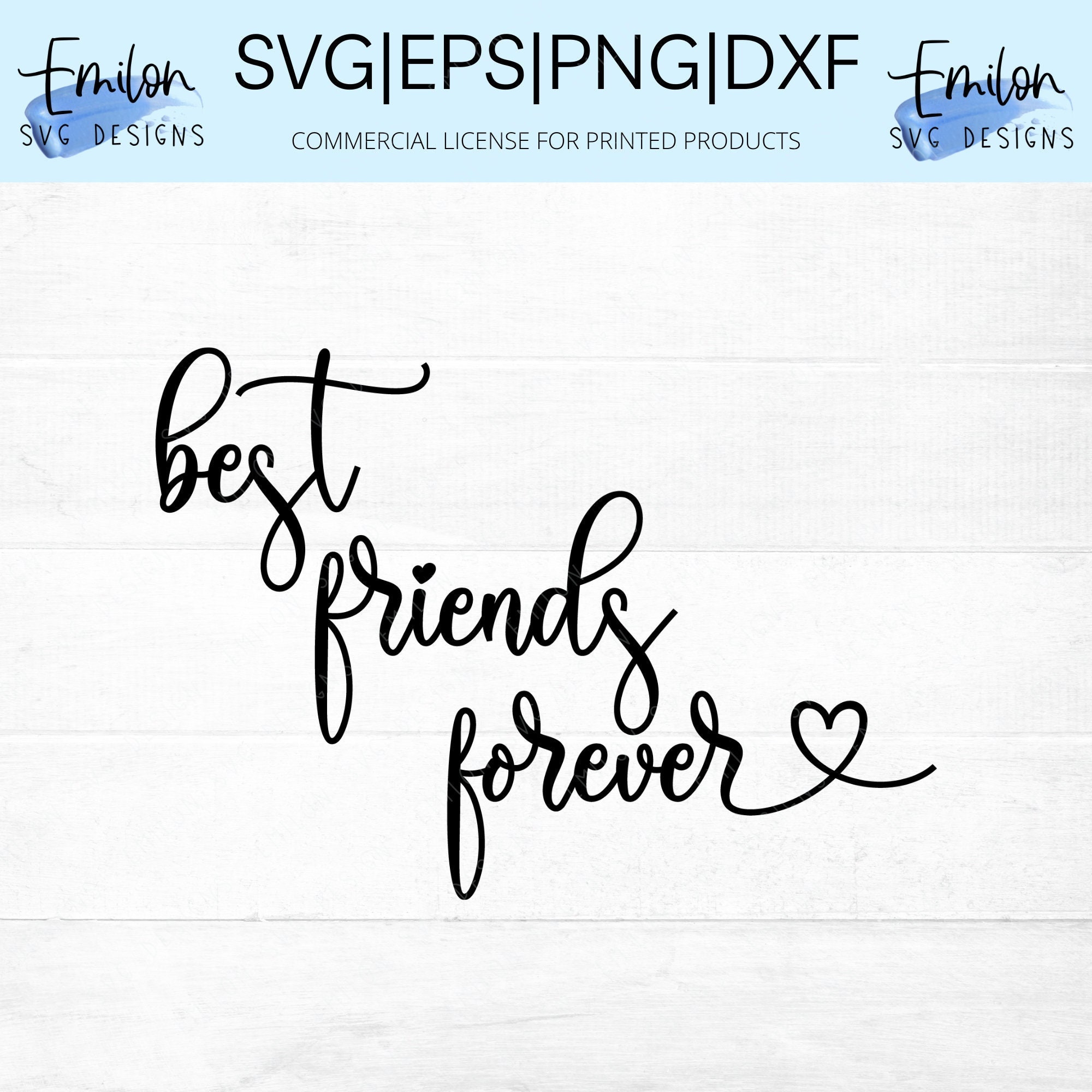 Best Friends Forever SVG Cut File for Cricut and Silhouette | Etsy