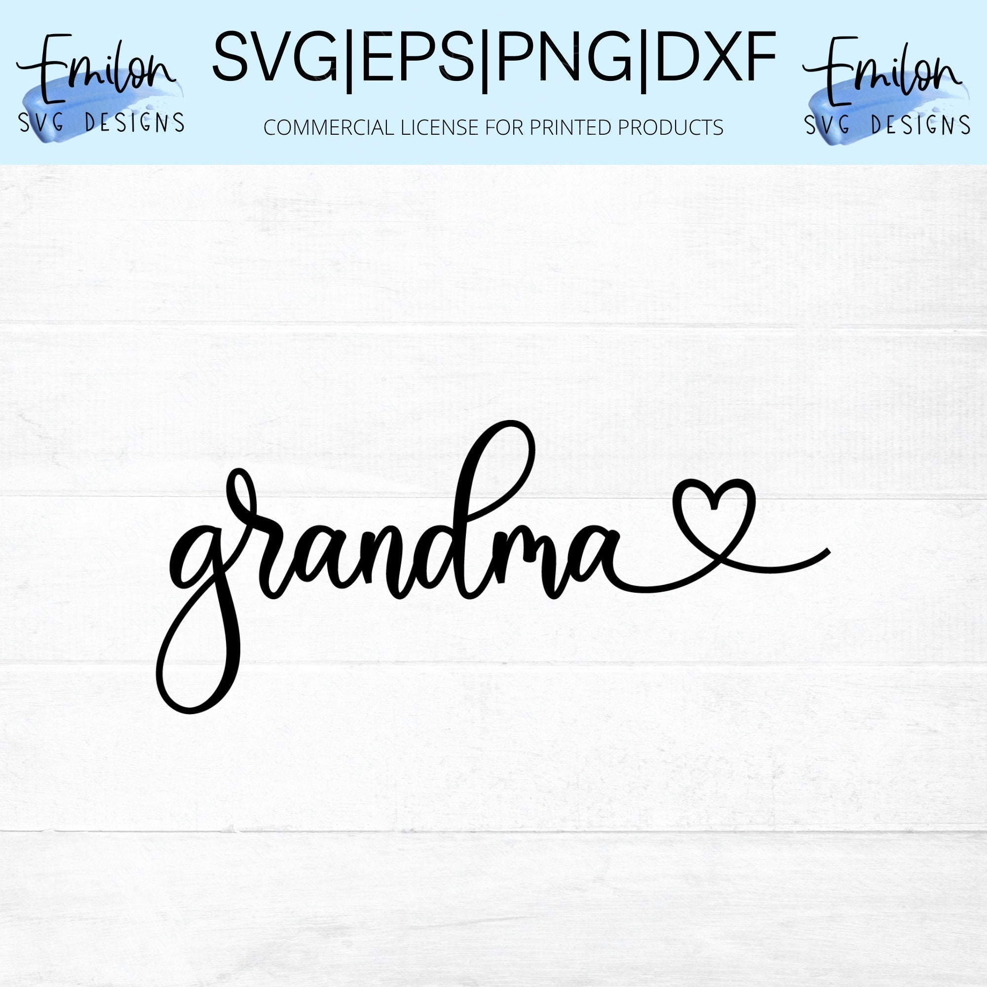 Grandma SVG Cut File for Cricut and Silhouette With Heart - Etsy Canada