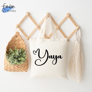 Yaya SVG Cut File for Cricut and Silhouette With Heart Detail, PNG, EPS ...