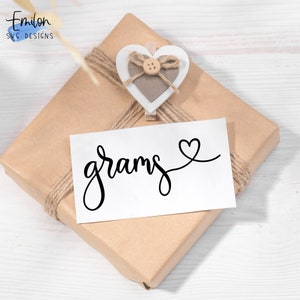 Grams SVG Cut File for Cricut and Silhouette With Heart Detail, PNG ...