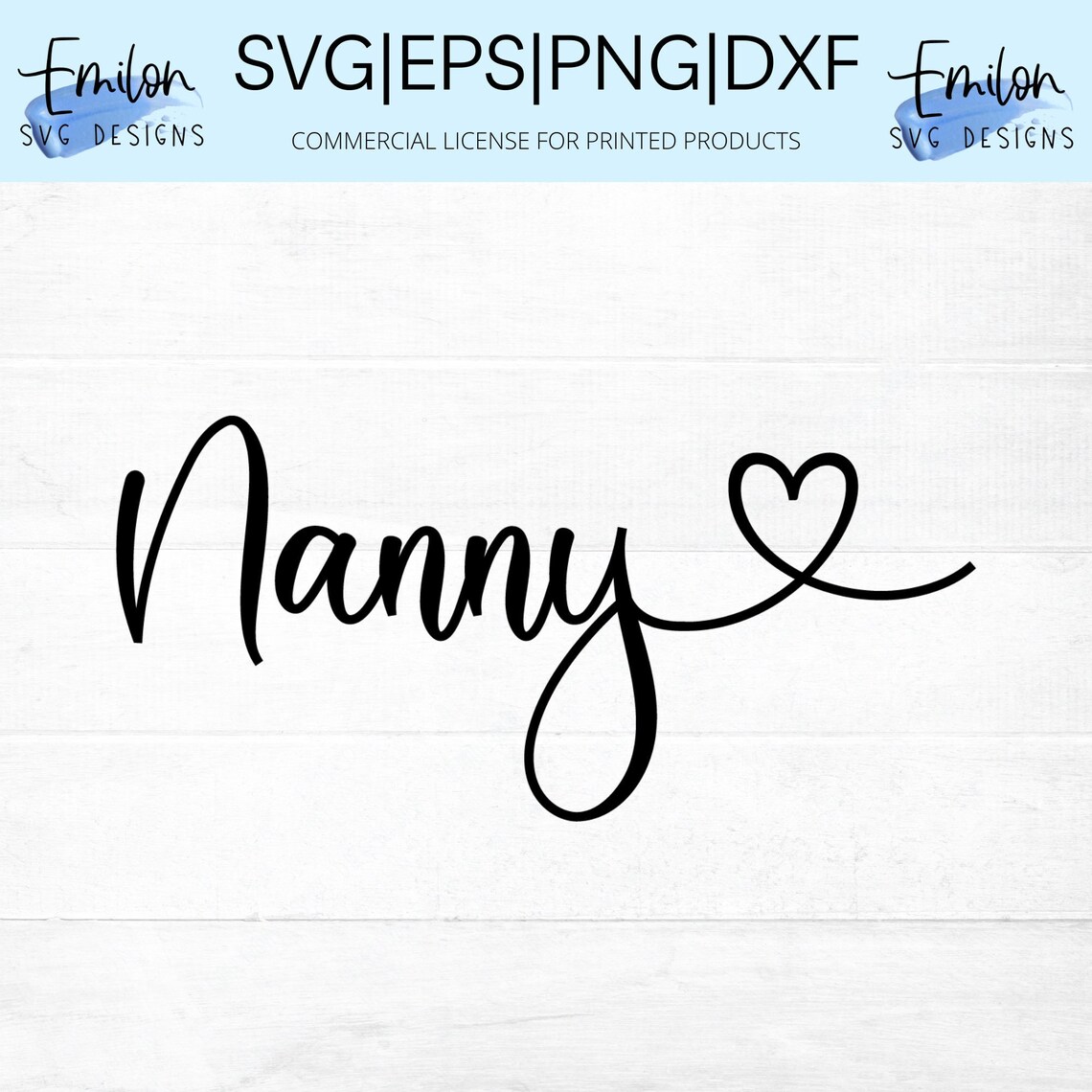 Nanny SVG Cut File for Cricut and Silhouette With Heart - Etsy