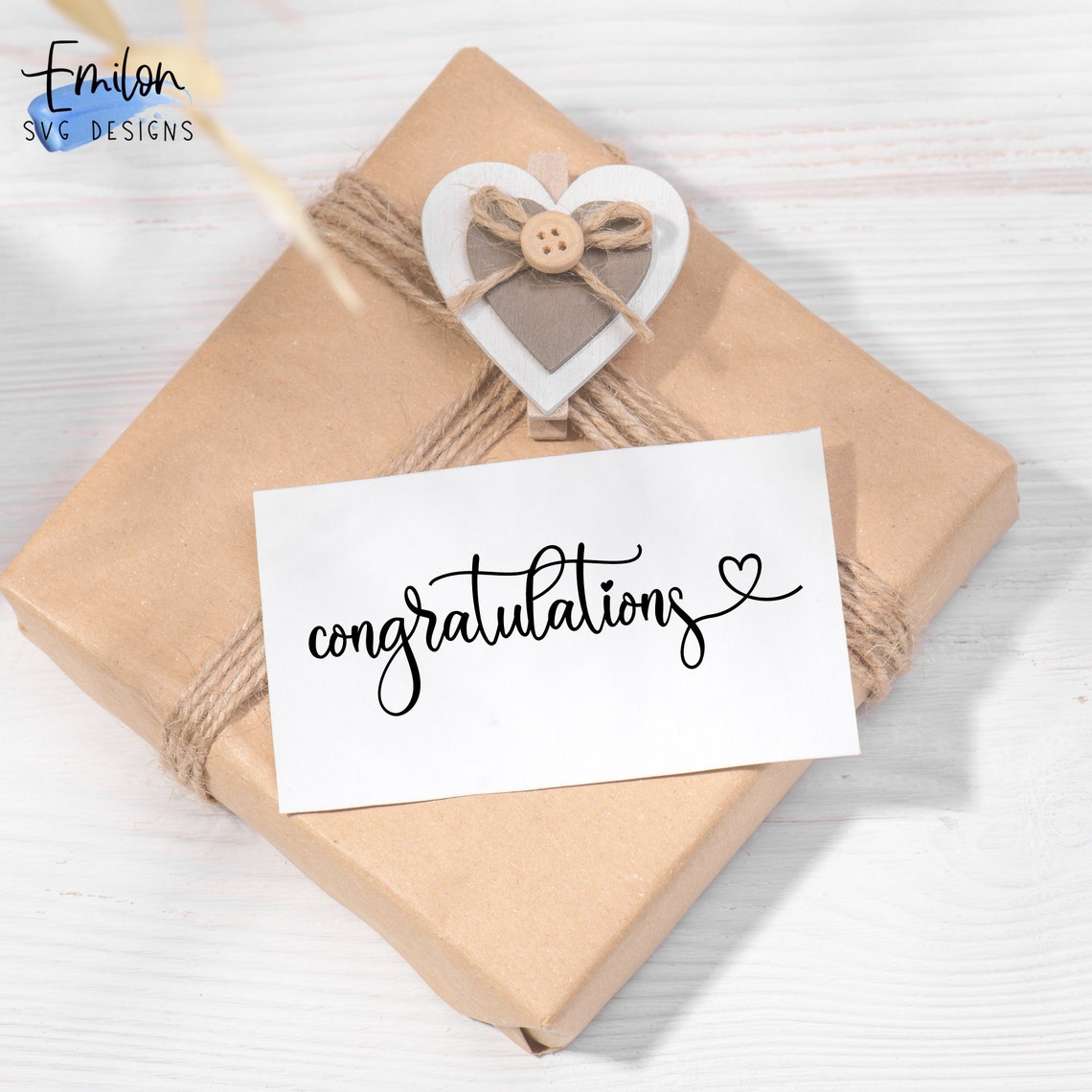 Congratulations SVG Cut File for Cricut and Silhouette With Heart ...