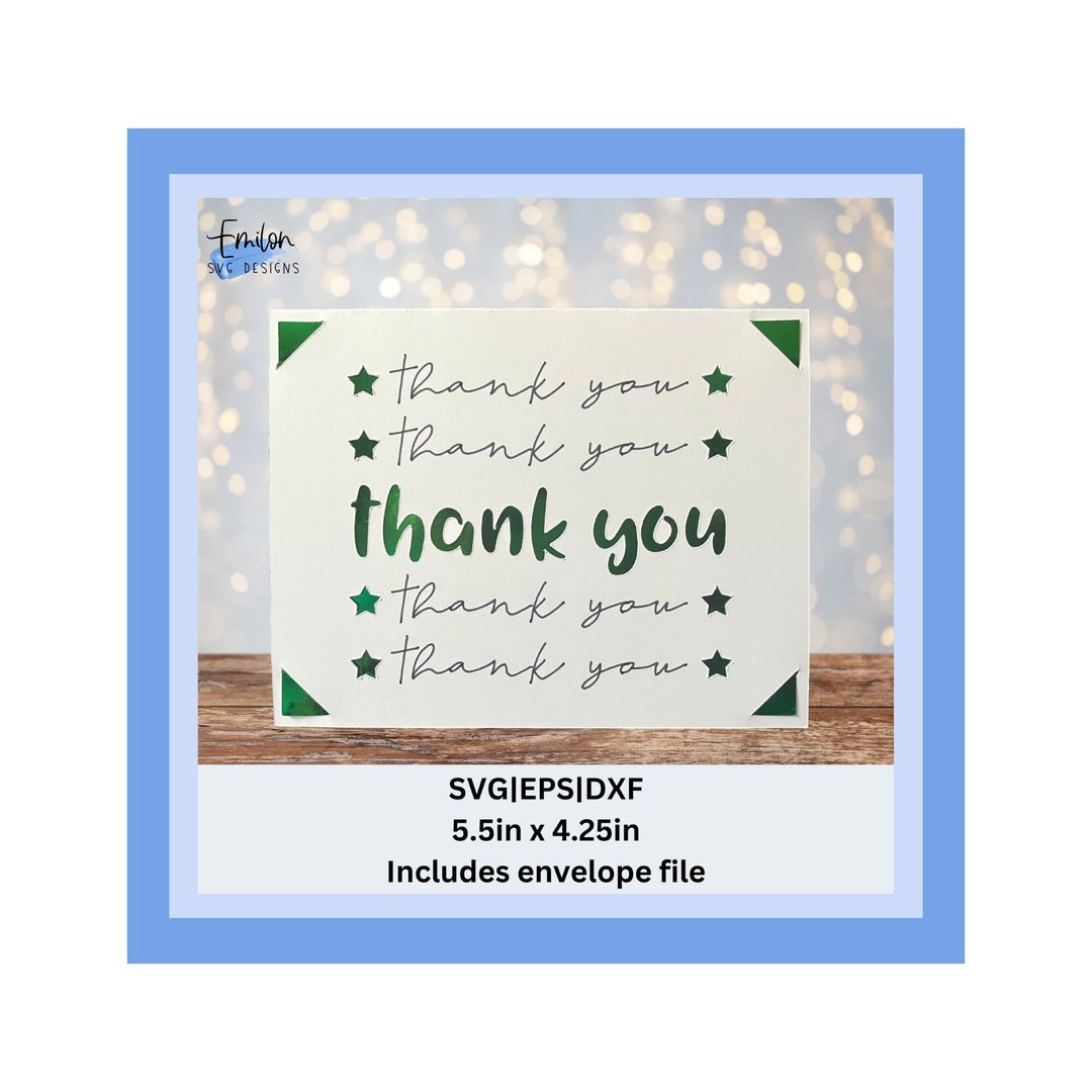 Thank You Insert Card SVG Cut File | Joy Compatible Insert Card ...