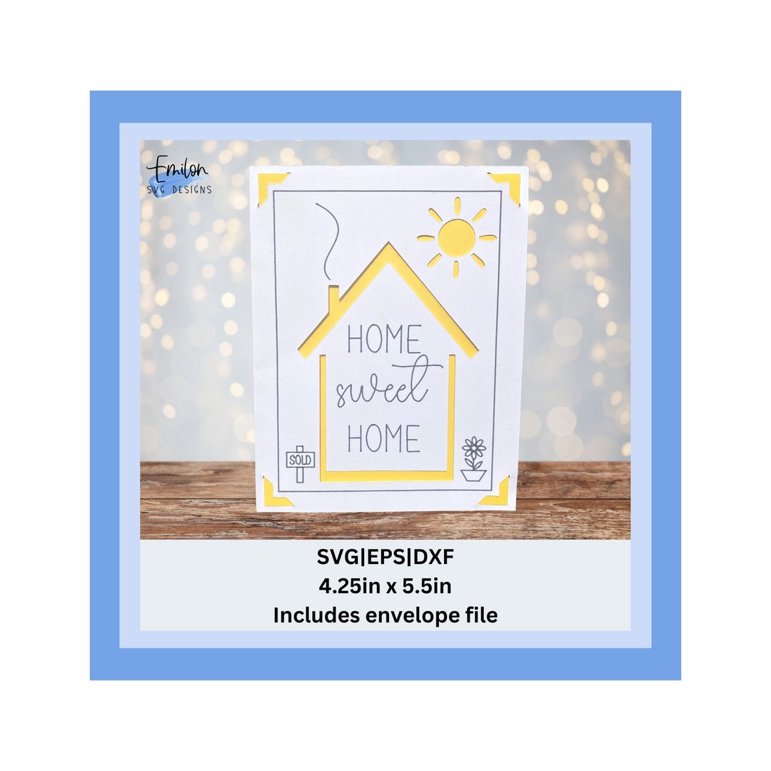 Home Sweet Home Insert Card SVG Joy Compatible New Home Insert Card ...