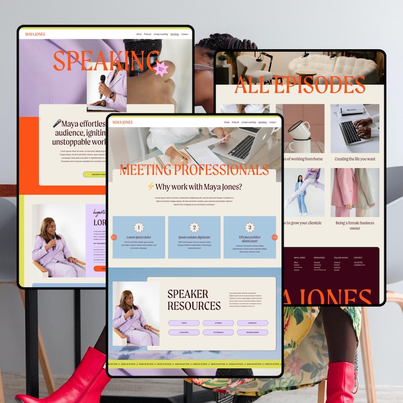 Squarespace Website Template for Speaker, Podcast, Group Coaching ...