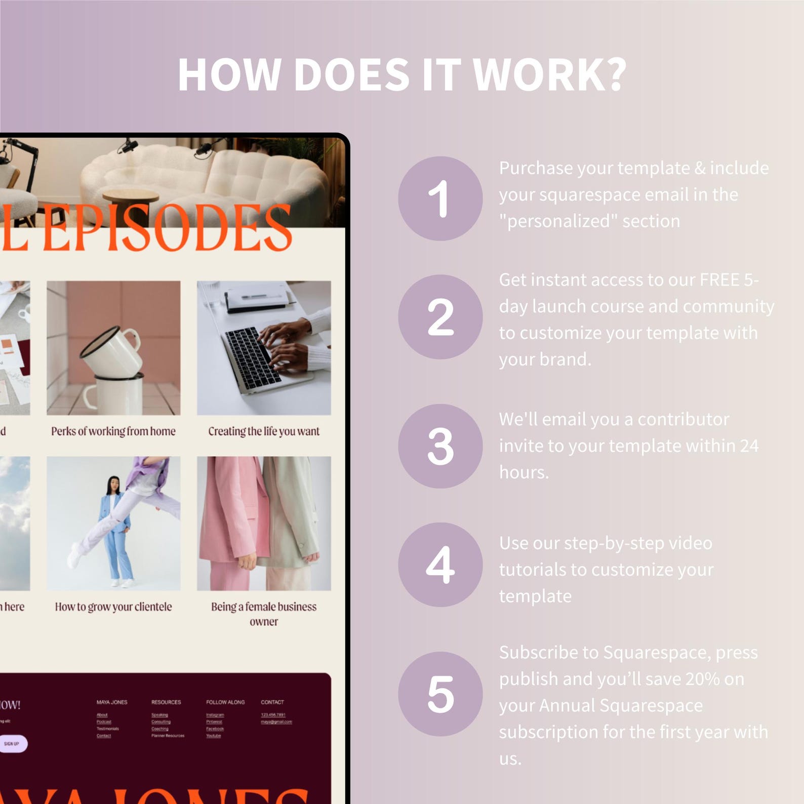 Squarespace Website Template for Speaker, Podcast, Group Coaching ...