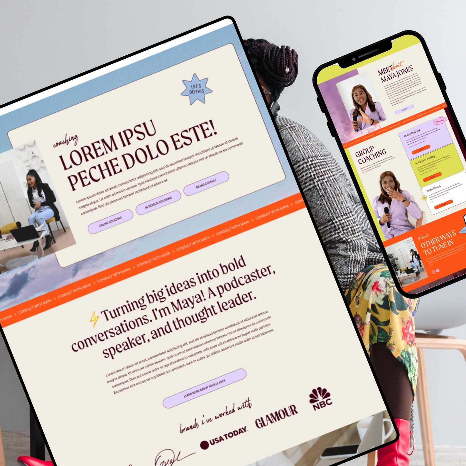 Squarespace Website Template for Speaker, Podcast, Group Coaching ...