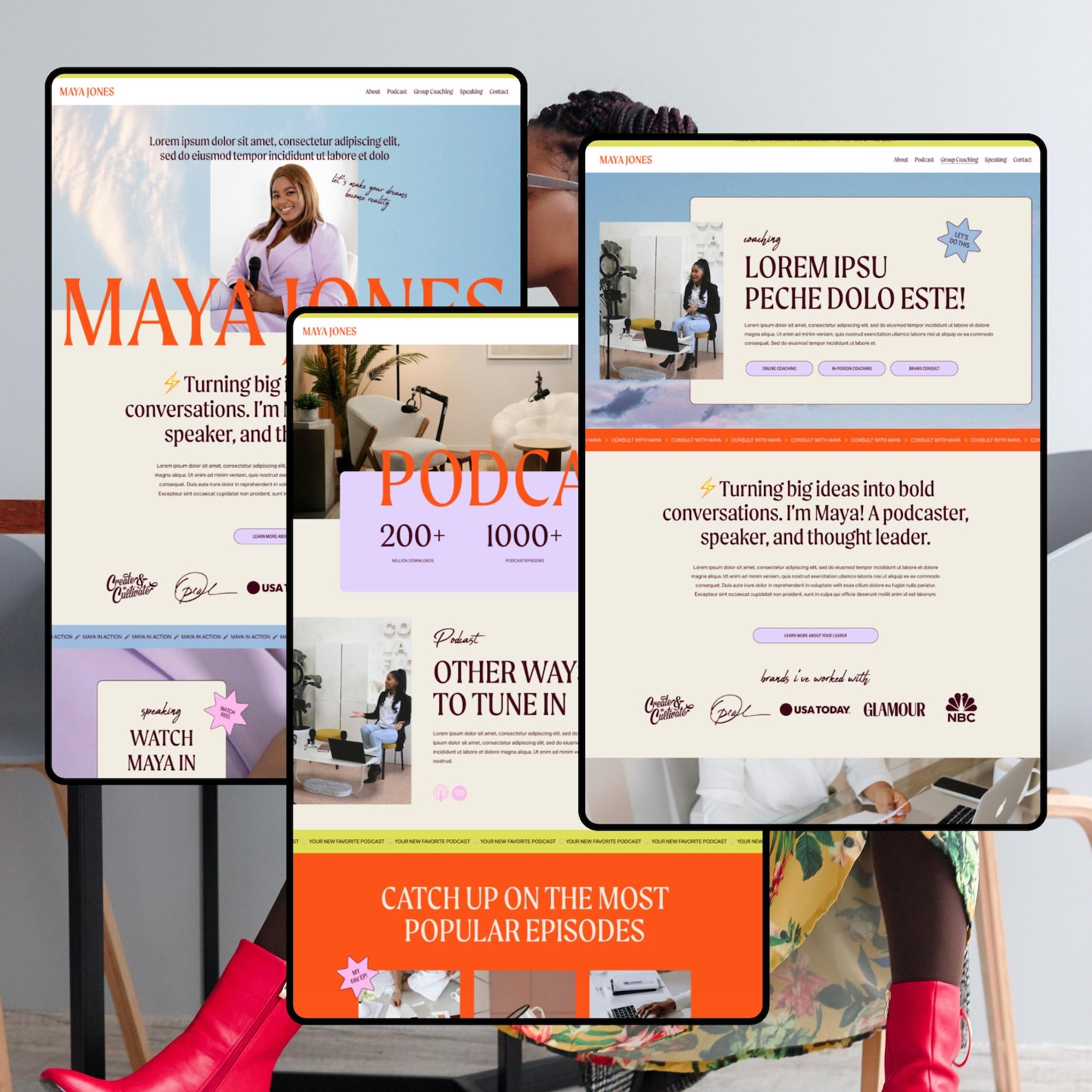 Squarespace Website Template for Speaker, Podcast, Group Coaching ...