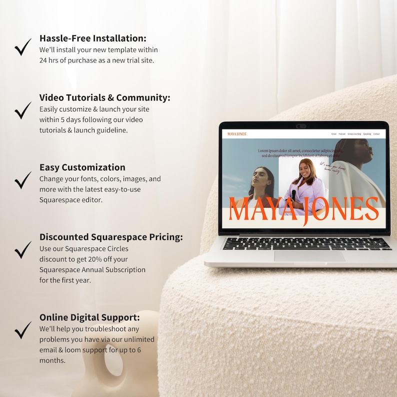 Squarespace Website Template for Speaker, Podcast, Group Coaching ...
