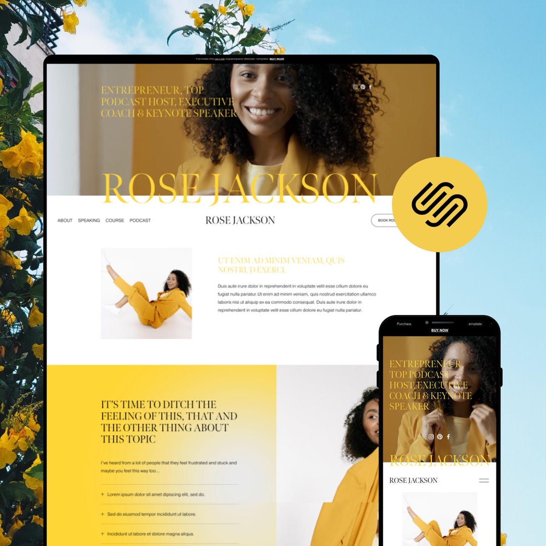 Squarespace Website Template for Speaker, Podcast Website Template ...