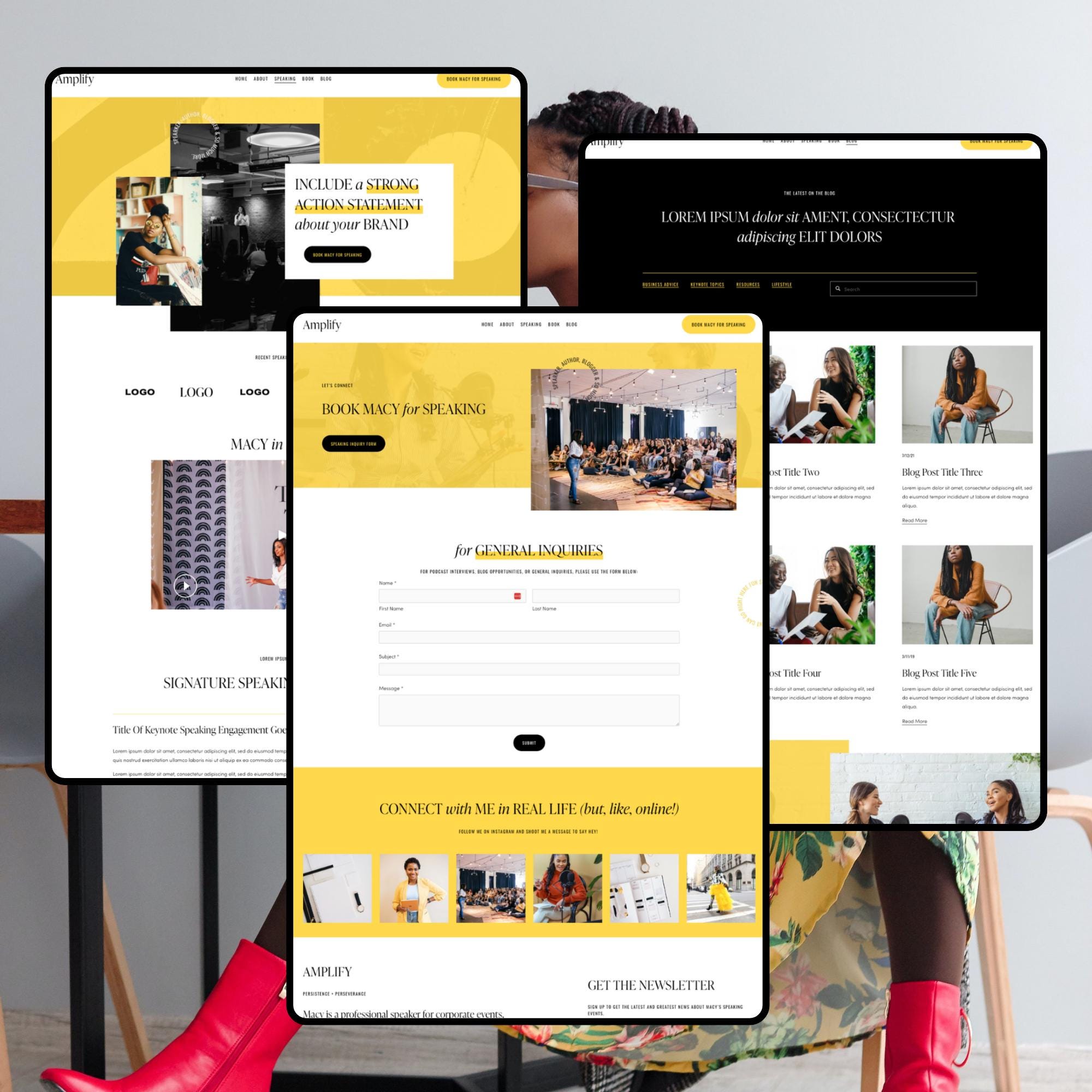 Squarespace Website Template for Speaker, Podcast, Book, Coach, Author ...
