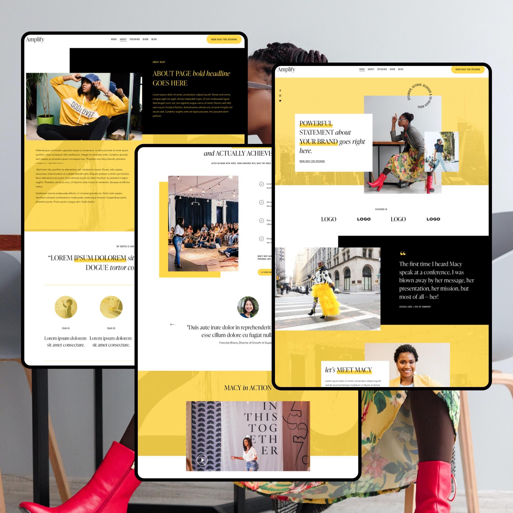 Squarespace Website Template for Speaker, Podcast, Book, Coach, Author ...