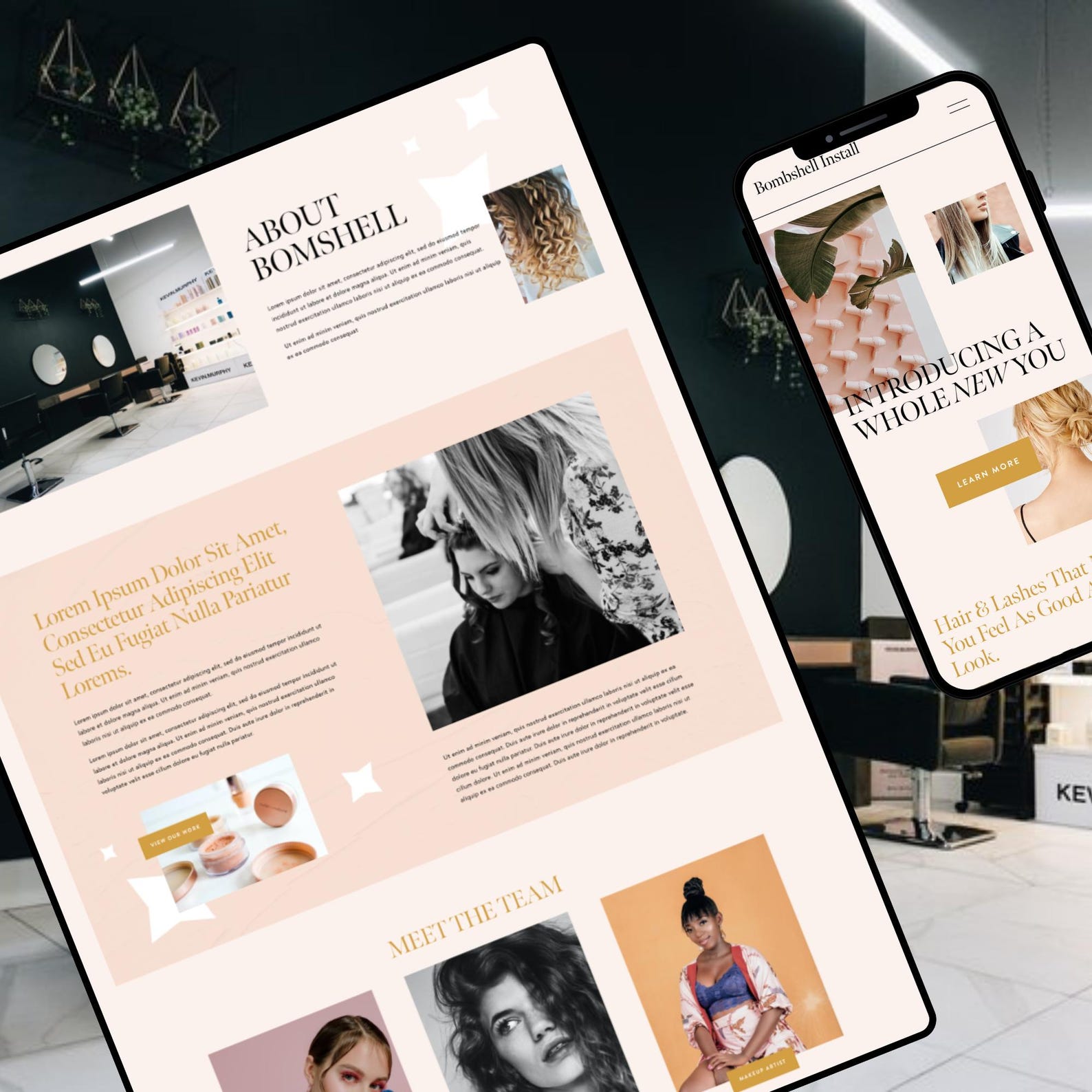 Squarespace Website Template for Hair, Salon, Hairstylist, Makeup ...