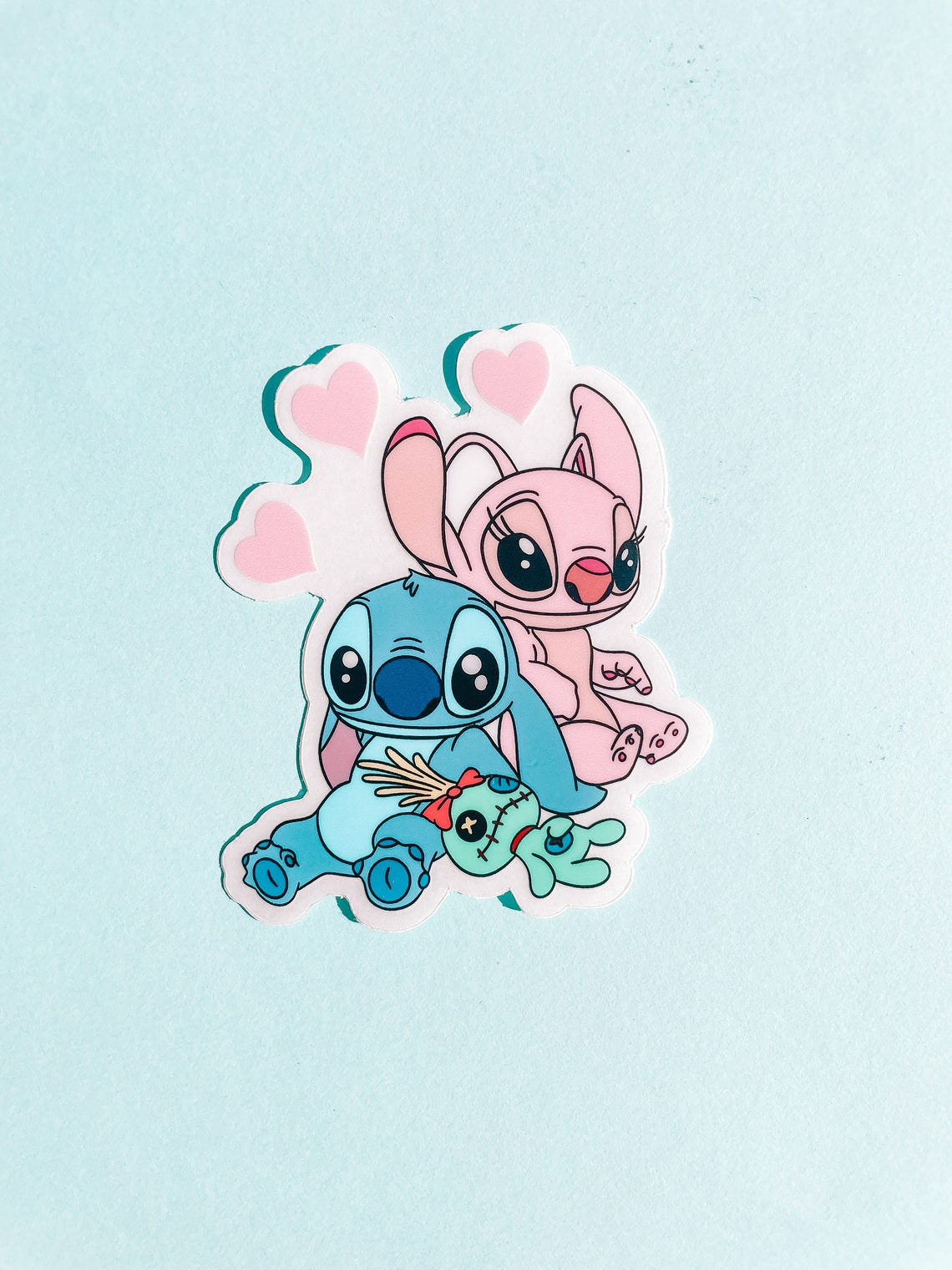 Stitch, Angel, and Scrump Sticker | Disney Sticker | Handmade ...
