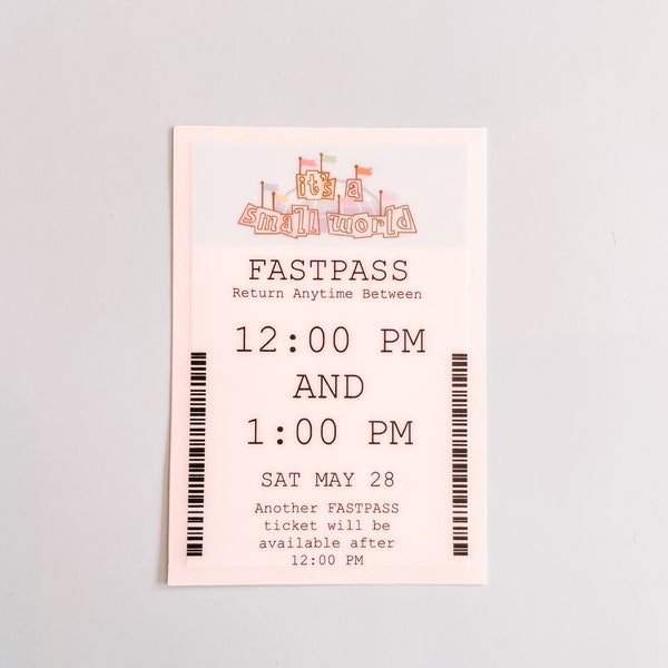 Fastpass Stickers - Etsy