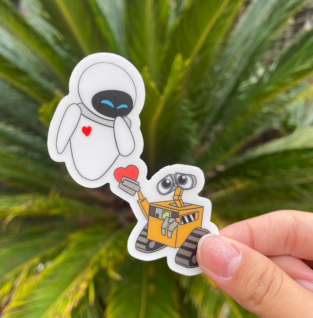 Wall E and Eve Heart Sticker | Disney Sticker | Handmade Waterproof ...