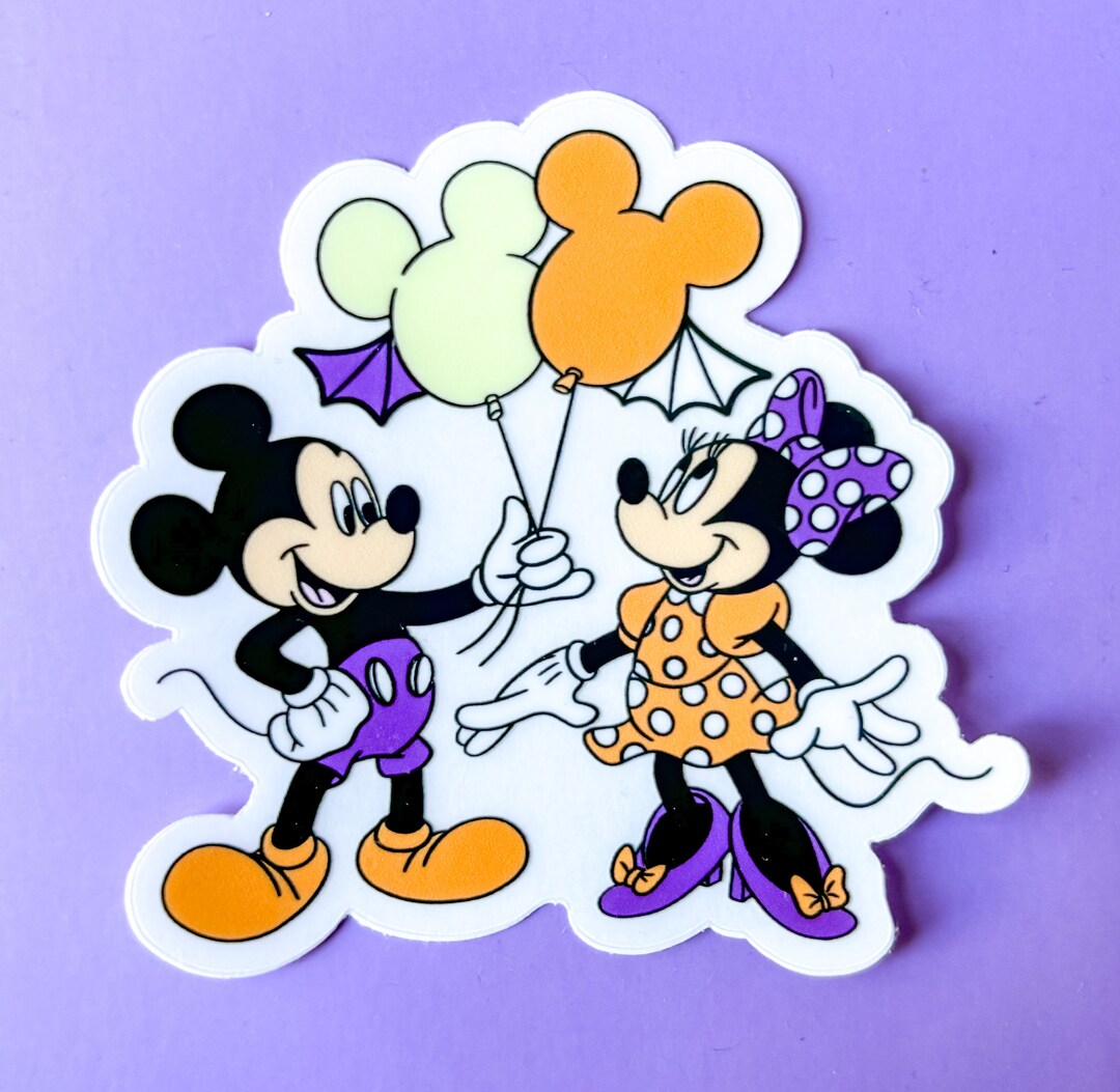 Mickey and Minnie Sticker | Halloween Sticker | Disney Sticker ...