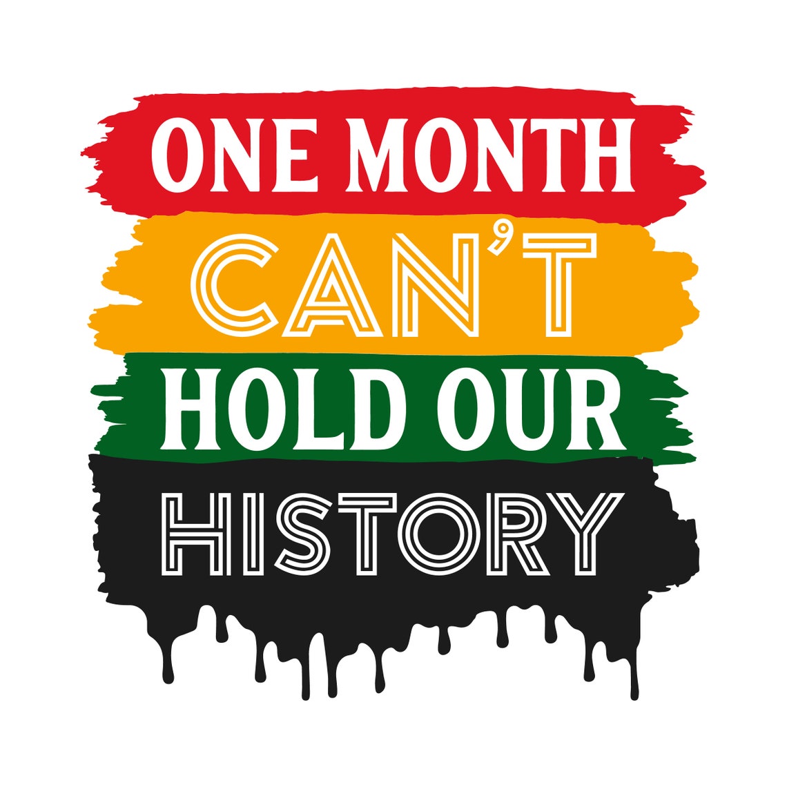 One Month Cant Hold Our History Svg Black History Month Etsy