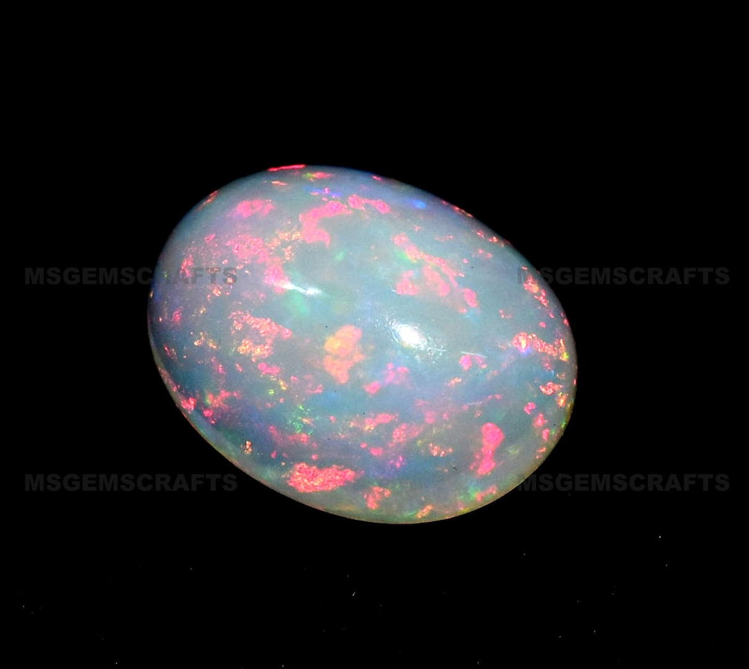Natural Ethiopian Opal Oval Cabochon, Smooth Multi Fair Opal Cabochon Ethiopian Opal Cabochon ...
