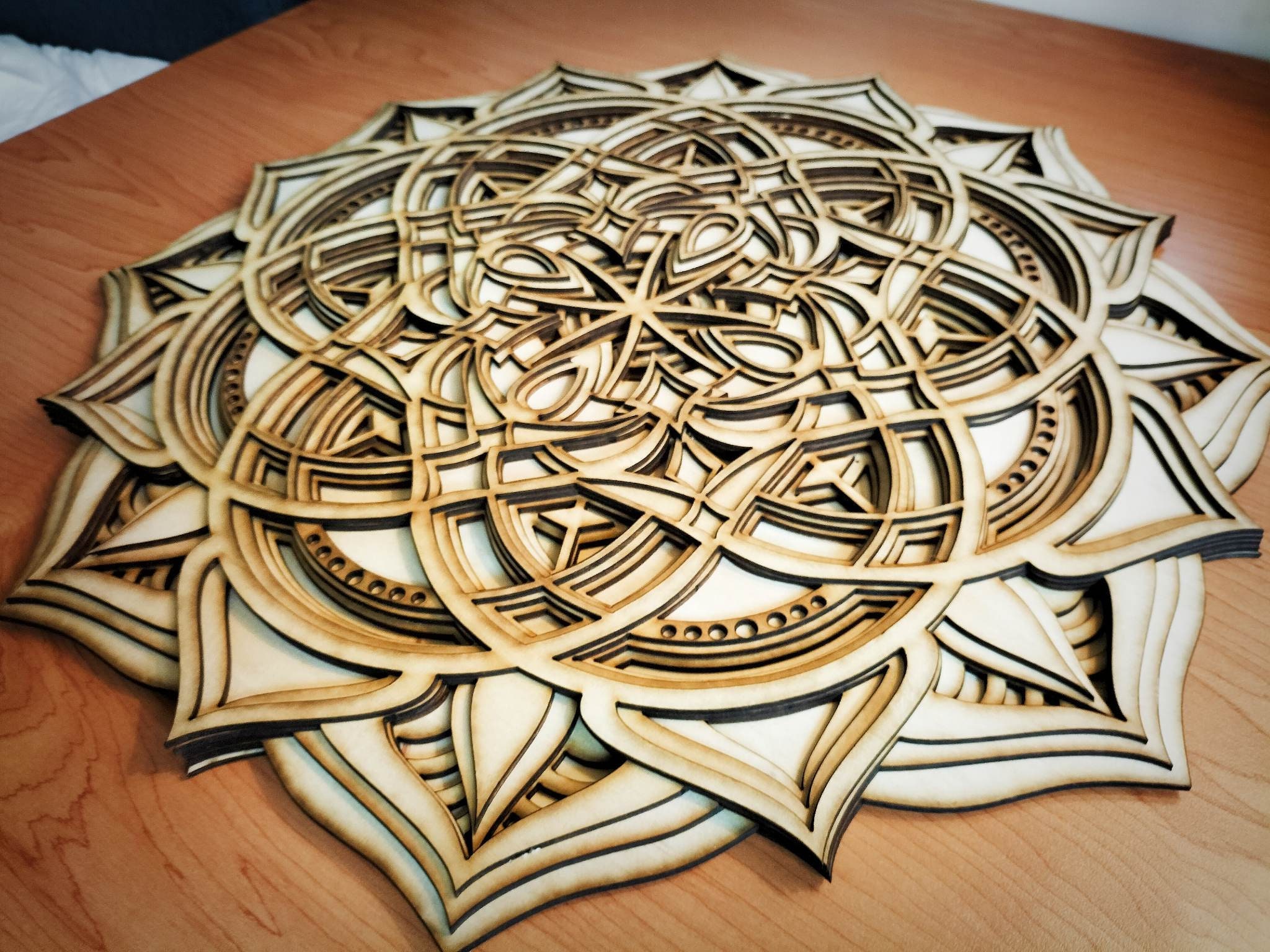 Multi Layered Wood Mandala .dxf, .svg, .ai, .eps .dxf Wall Hanging ...