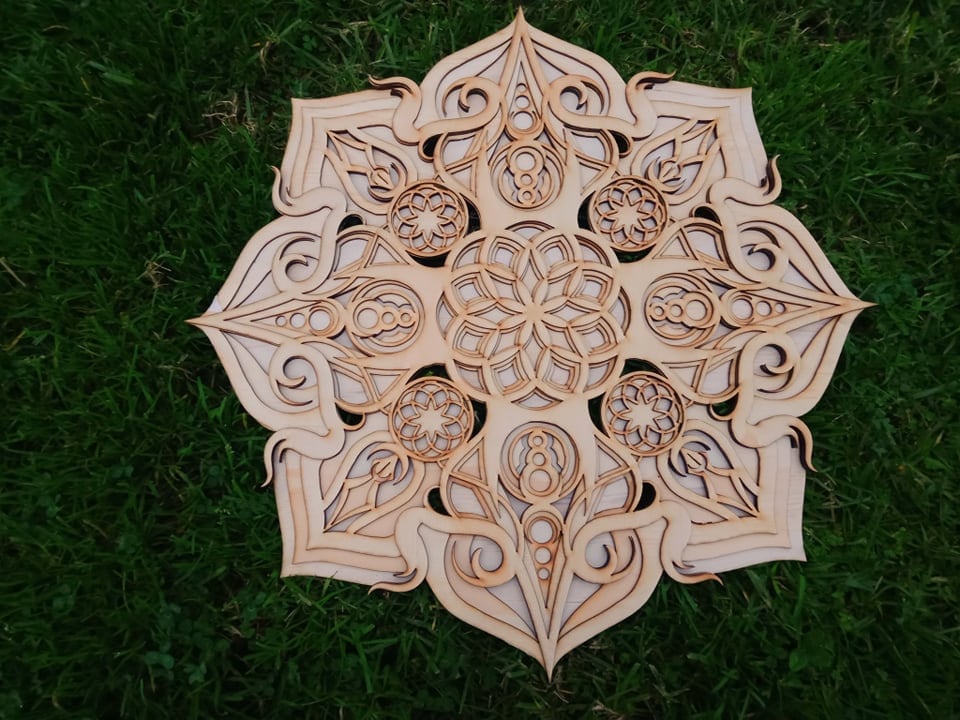 Multi Layered Wood Mandala .DXF, .SVG, .AI, .dxf Wall Hanging Sacred ...