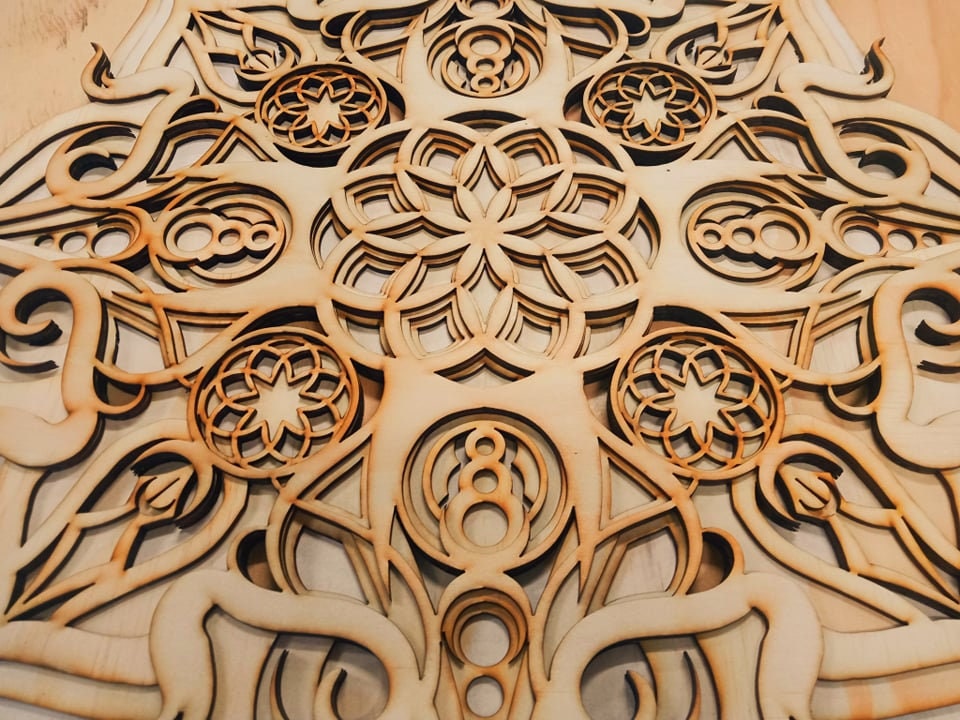 Multi Layered Wood Mandala .DXF, .SVG, .AI, .dxf Wall Hanging Sacred ...