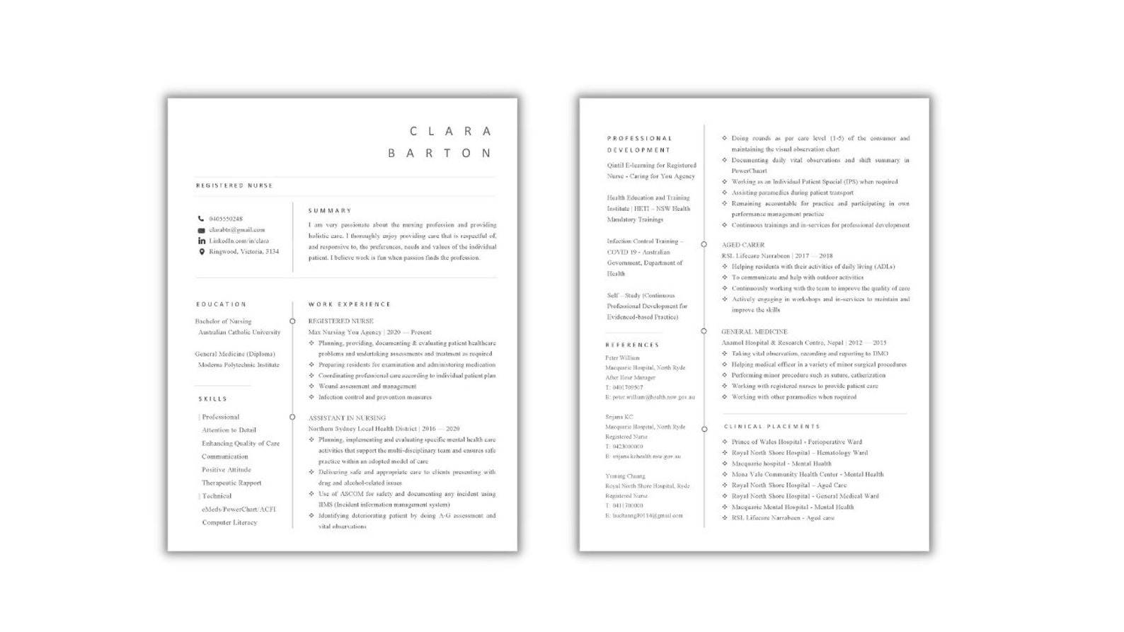 Registered Nurse Resume Template Nursing Resume Template, Cna Resume ...