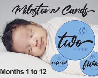 Baby Boy Milestone Blocks - Etsy