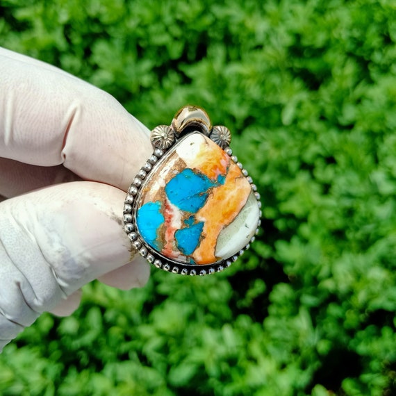 Spiny Oyster Turquoise Spiny Oyster Turquoise Ring 925 | Etsy