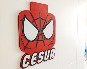 Spiderman Door Name Sign - Etsy
