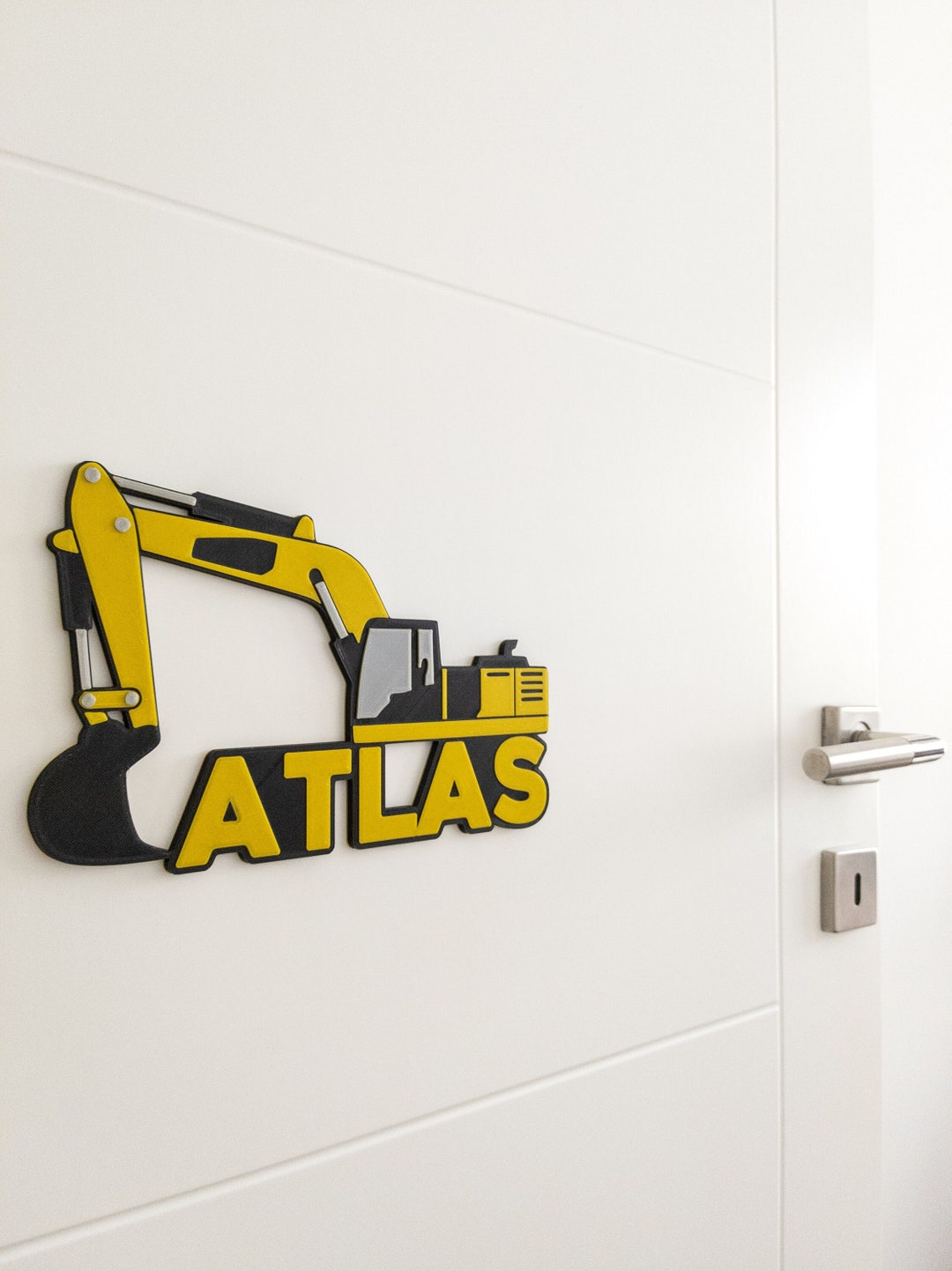 Construction Vehicle Name Sign Personalized Door Hanger Custom - Etsy