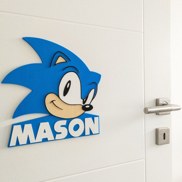Sonic Hedgehog Door Sign - Etsy