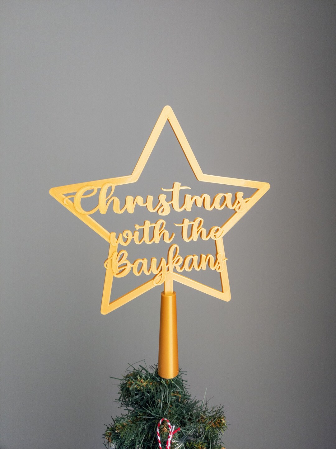 Personalized Christmas Tree Star Topper Ornaments Custom Decoration ...