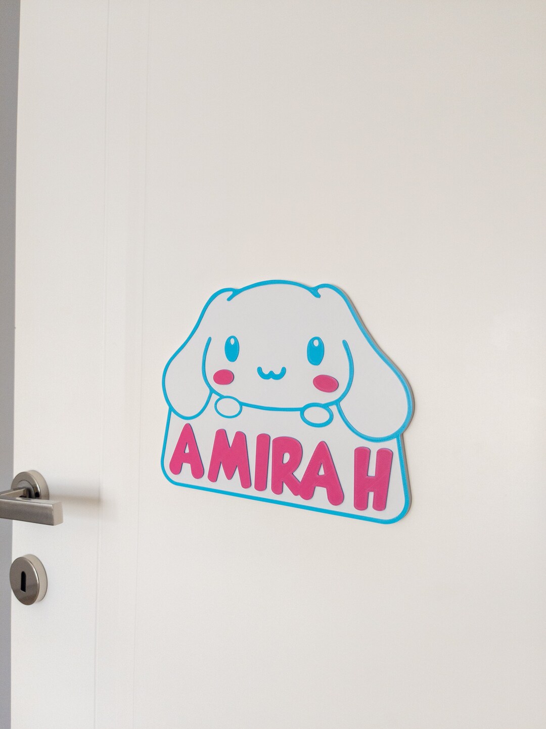 Cinnamoroll Sanrio Name Sign Personalized Door Hanger Kids Room Decor ...