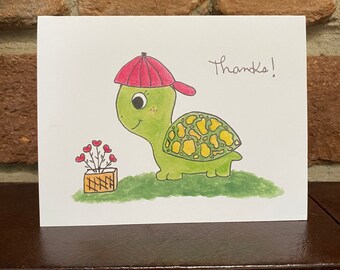 Turtle Thank You | Etsy
