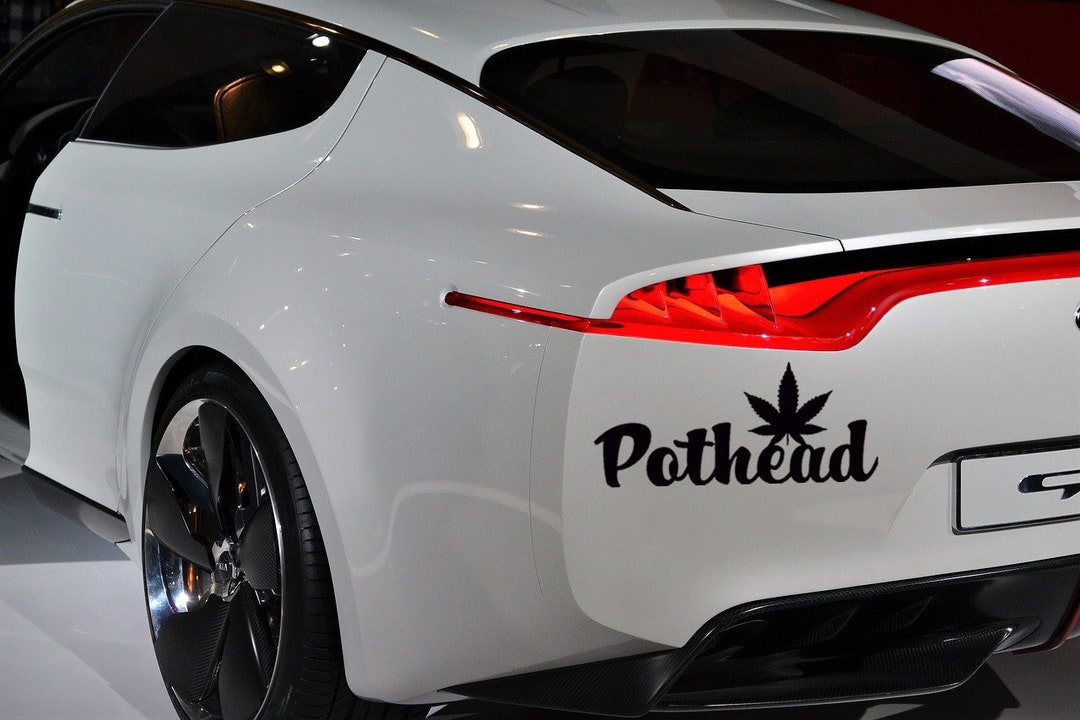 Pothead Car Decal Funny Car Decal Stickers Joke Gag Gift Craft Decals ...