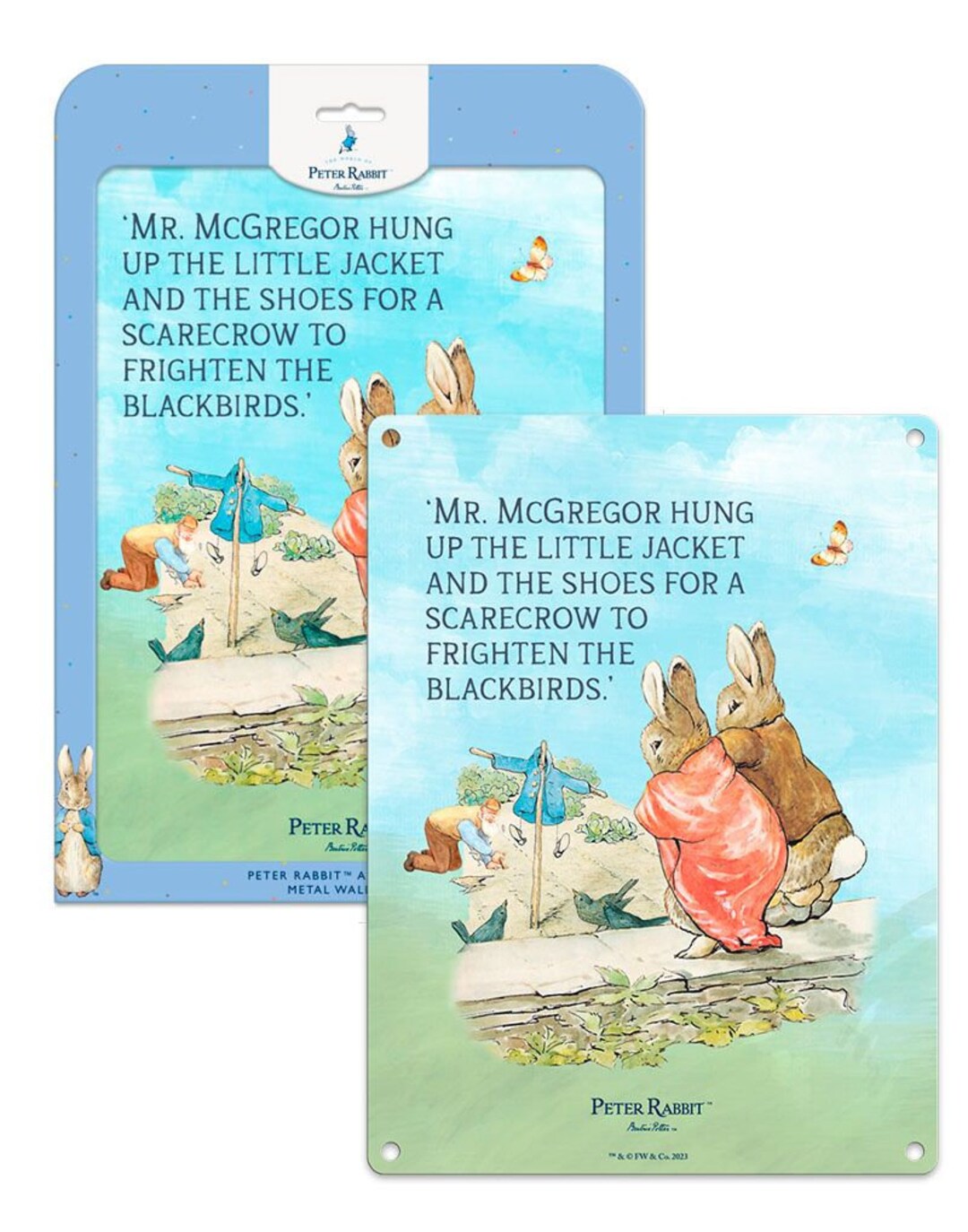 Peter Rabbit Jacket by Beatrix Potter Licensed Steel Sign 200mm X 150mm ...