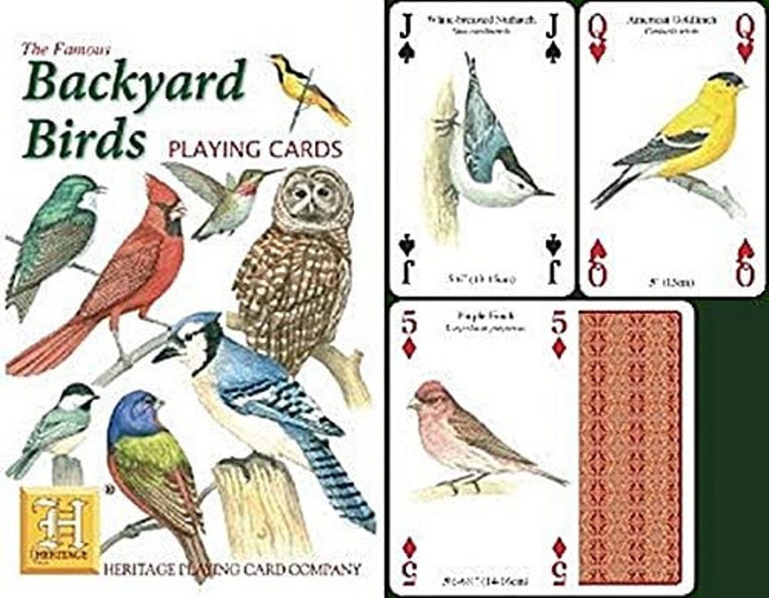 Backyard Birds Standard Set of 52 Playing Cards + Jokers - Etsy